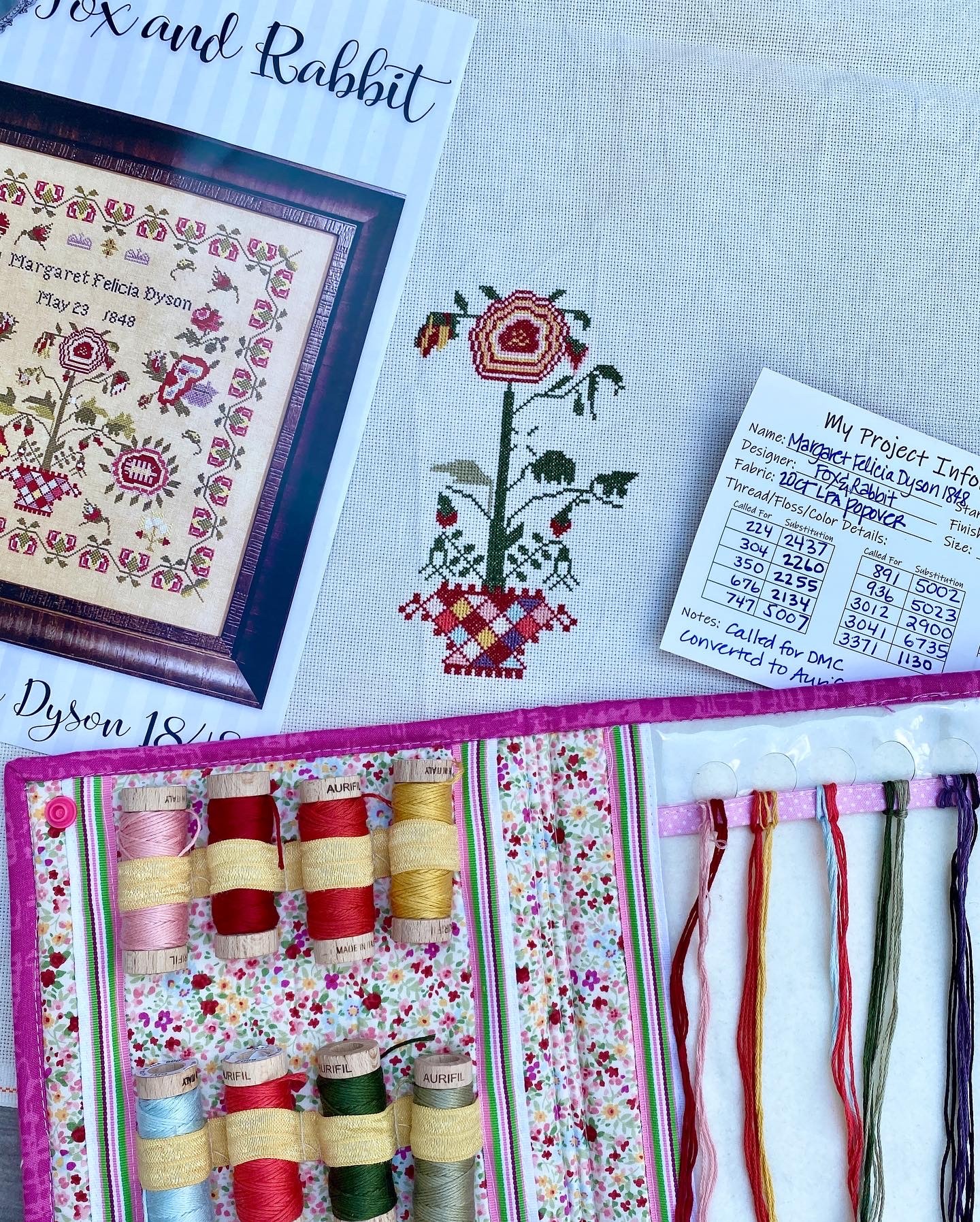 Sometimes you have to Change a Floss Color – Tiger Lily Designs